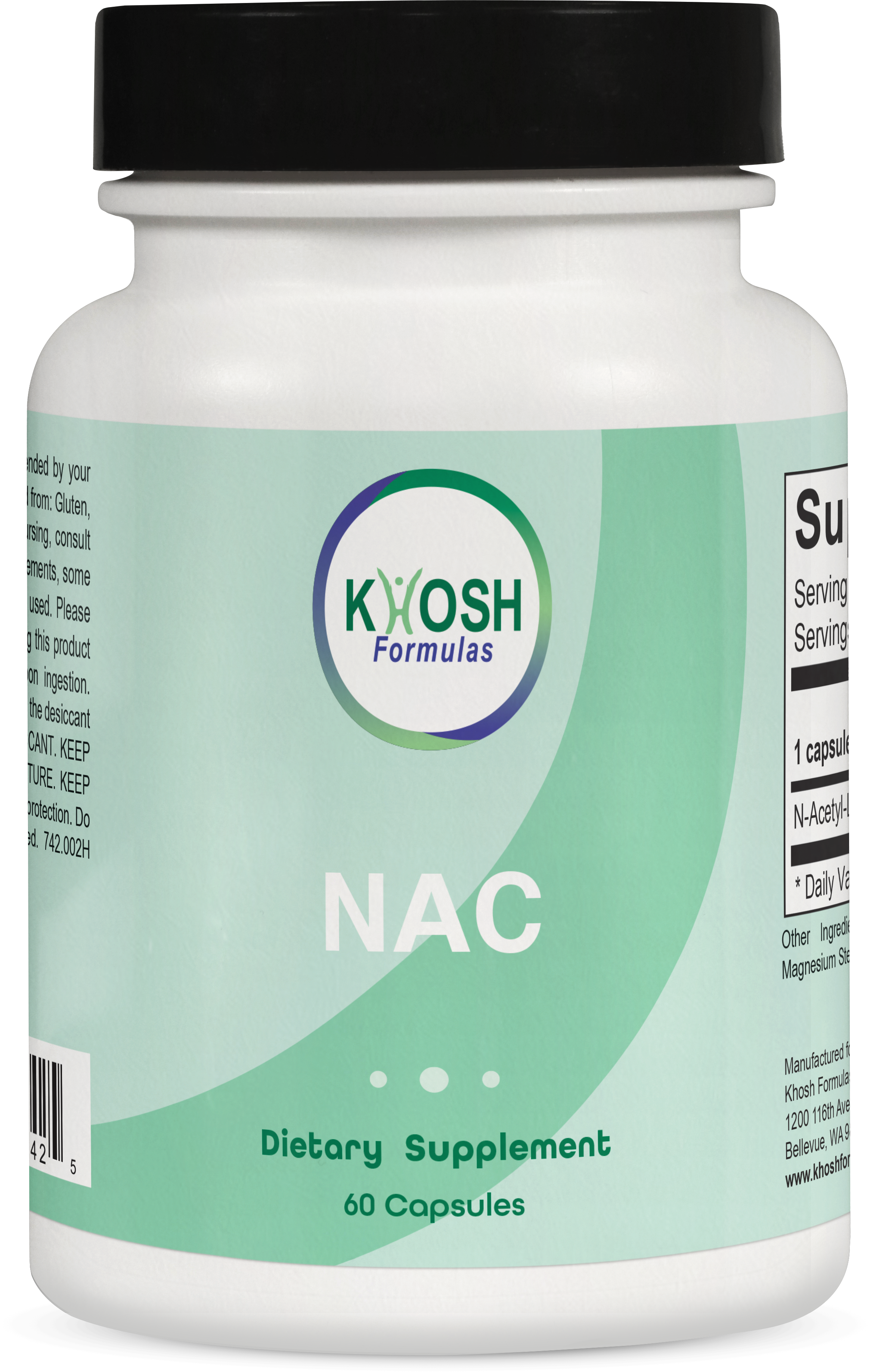 NAC (N-Acetyl Cysteine) (Khosh) (60 caps) – Holistique Medicine